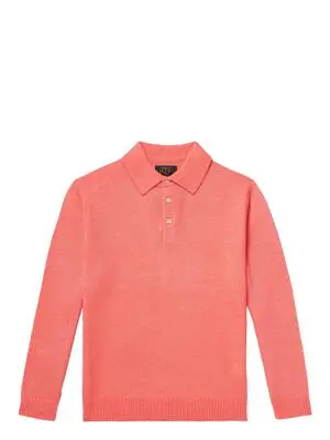 BEAMS Beams Plus - Wool-Blend Polo Shirt - Men - Pink - XL Pink