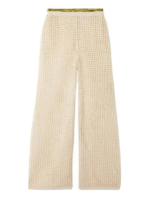 Escvdo Atuq Fringed Wide-leg Pants - Neutrals