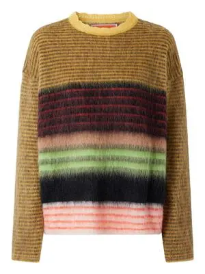 La DoubleJ Brera Striped Mohair-blend Sweater - Multi