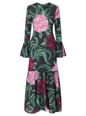 La DoubleJ Alba Floral-print Maxi Dress - Green