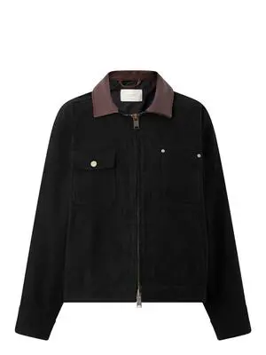 Aimé Leon Dore Ranch Leather-trimmed Cotton-canvas Jacket - Black