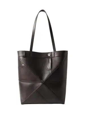 Loewe Puzzle Fold Panta Medium Convertible Leather Tote - Brown