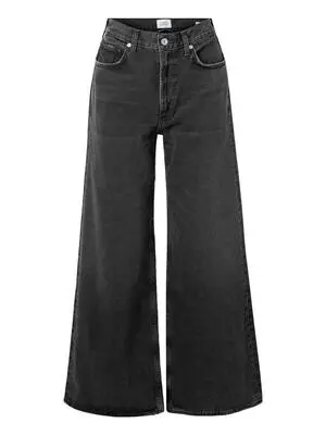 Citizens Of Humanity Paloma Mid-rise Wide-leg Jeans - Black