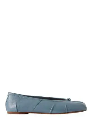 MAISON MARGIELA Tabi Split-Toe Leather Ballet Flats Light Blue