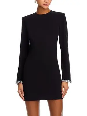 ROTATE BY BIRGER CHRISTENSEN Crepe Mini Dress - Black