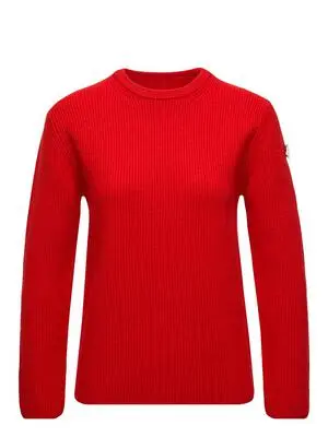 MONCLER + JIL SANDER Virgin Wool Crew Neck Sweater - Red