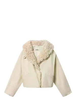 Isabel Marant Charone Fur-trim Jacket - Neutrals