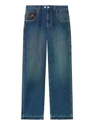 Isabel Marant Jeyda Embroidered Straight Jeans - Blue
