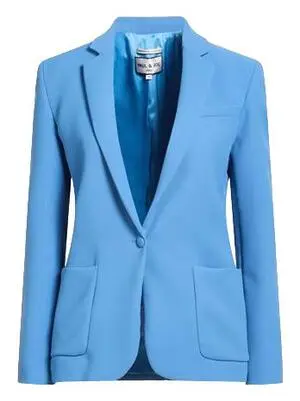 Paul & Joe Single-breasted Crepe Blazer - Blue