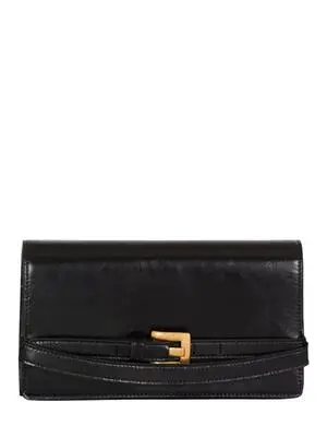 Balmain Belt-detail Clutch - Black