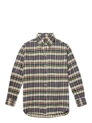 BEAMS Checked Cotton-flannel Shirt - Neutrals