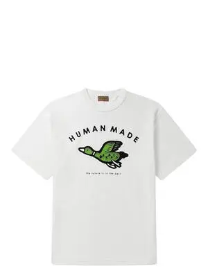 HUMAN MADE Logo-print Cotton-jersey T-shirt - White