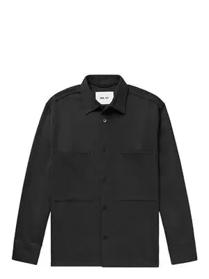 Nn07 Freddy 10006 Wool-blend Twill Overshirt - Black