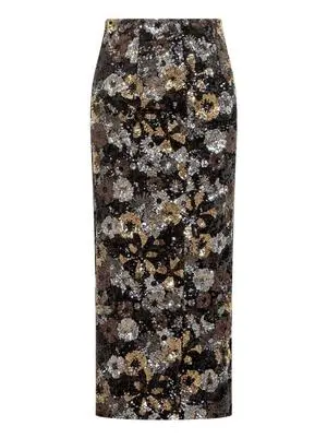 MAX MARA Sequin-Embellished Pencil Midi Skirt