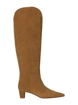 Ralph Lauren Suede Pointed-toe Tall Boots - Caramel