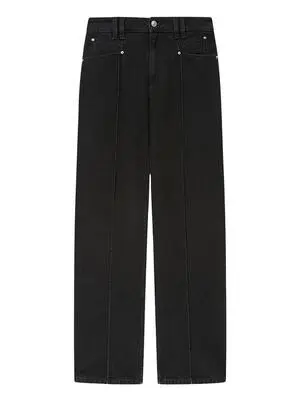 Isabel Marant Drolane Straight-Leg Jeans Black