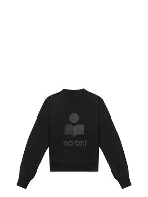 MARANT ETOILE Moby Glitter Logo Sweatshirt - Black