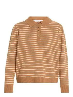 SPRWMN Cashmere Striped Polo Sweater