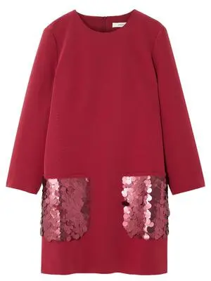 JOSEPH Bixio Paillette-embellished Mini Dress - Red