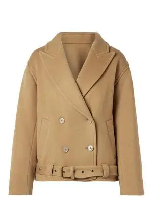 Isabel Marant Warna Double-breasted Wool-blend Felt Coat - Brown