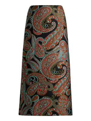 Etro Paisley-brocade Midi Skirt - Multi