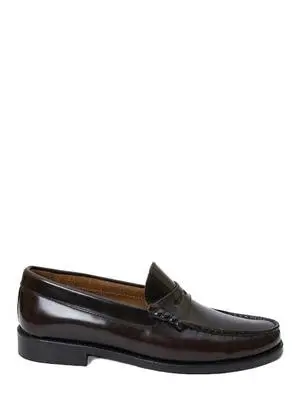 MENINA STEP Mila Leather Penny Loafer Dark Brown