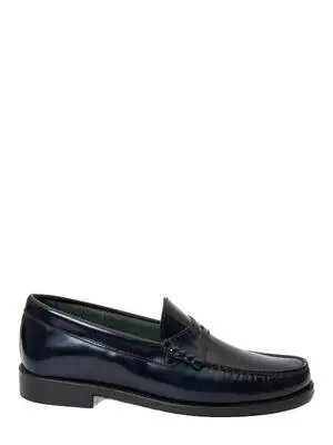 MENINA STEP Mila Leather Penny Loafer - Navy