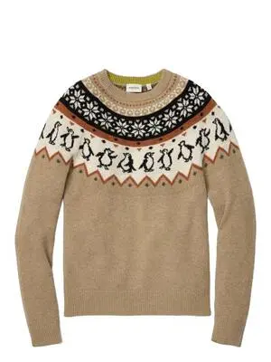 Bonobos Fair Isle Wool Blend Crewneck Sweater - Cocktail Penguin Yoke
