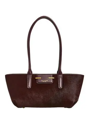 Rag & Bone Realm Leather Satchel Blackberry Calf Hair