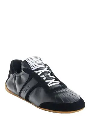 Chloé Leather Kick Sneaker - Black