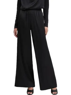 FAVORITE DAUGHTER Tribeca Wide Leg Satin Pants