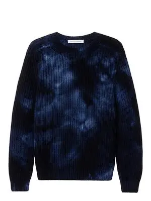 Iris Von Arnim Stonewashed Cashmere Rib-knit Sweater - Navy Multi