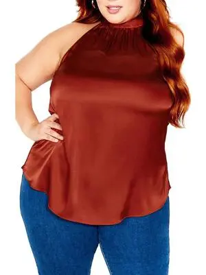 CITY CHIC Sleeveless Satin Top