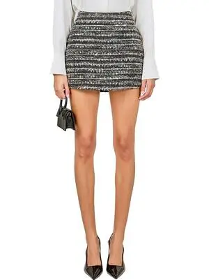 Endless Rose Sequin Embellished Miniskirt - Charcoal