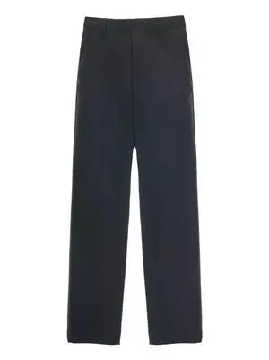 RIER Flat Front Trousers - Black