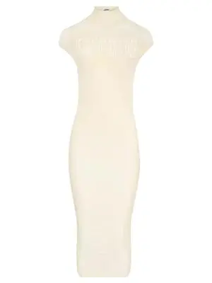 Jean Paul Gaultier Logo Midi Dress - Neutrals