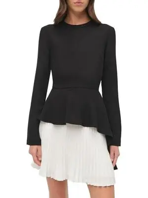 Simkhai Amberly Long-sleeve Mini Dress - Black Mult