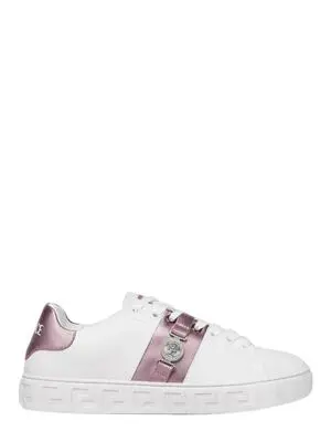 Versace Greca Embellished Sneakers - White