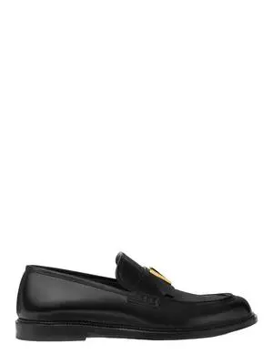 Versace Logo-plaque Loafers - Black