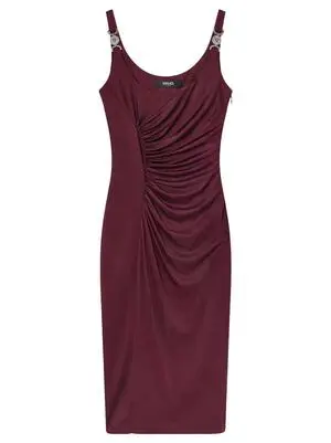 Versace Medusa Hardware Midi Dress - Red