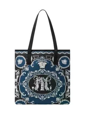 Versace La Medusa Cotton Tote - Blue