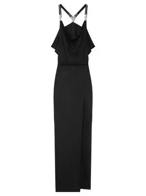 Versace Studded-straps Maxi Dress - Black