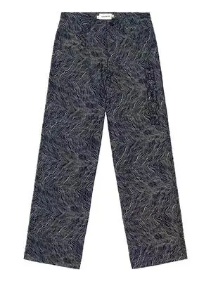 HONOR THE GIFT Patterned Jacquard Wide-leg Trousers - Blue