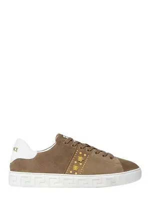 Versace Greca-pattern Sneakers - Brown