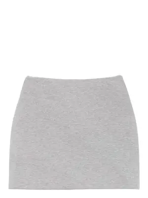 David Koma Mélange-effect Mini Skirt - Grey