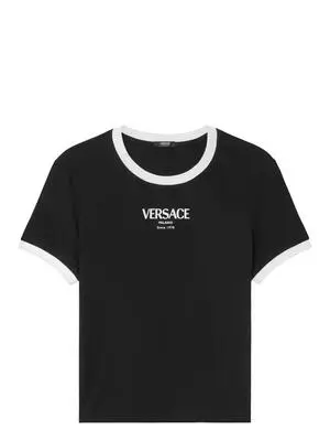 Versace Logo-motif T-shirt - Black