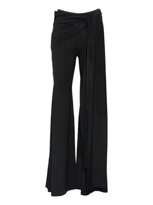 AXEL 113 Tina Draped Flared Trousers - Black