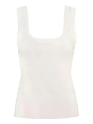 Aje Bronte Ribbed Tank Top - Neutrals