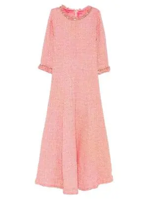 MIAU BY CLARA ROTESCU Embellished Maxi Dress - Pink