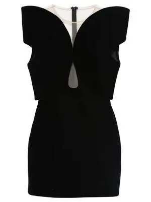 David Koma Cut-out Mini Dress - Black